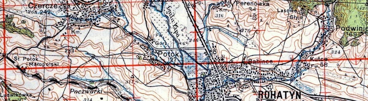 Mapping Rohatyn: 1944 Topographic Map – Rohatyn Jewish Heritage