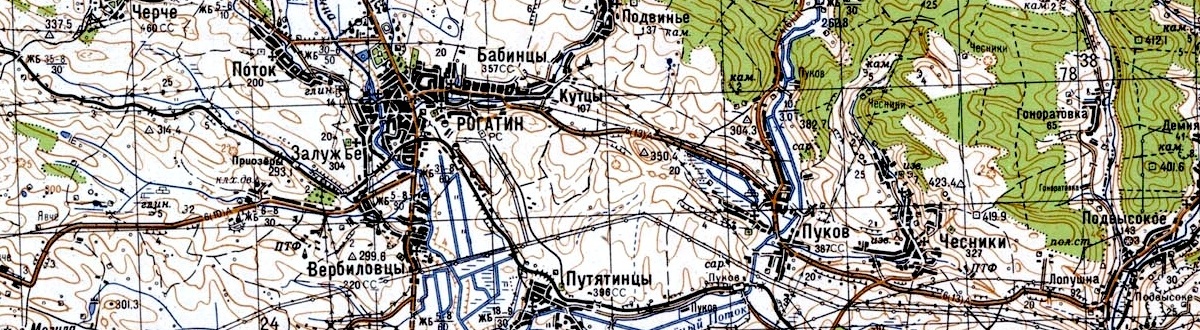 Mapping Rohatyn: 1978 Topographic Map – Rohatyn Jewish Heritage
